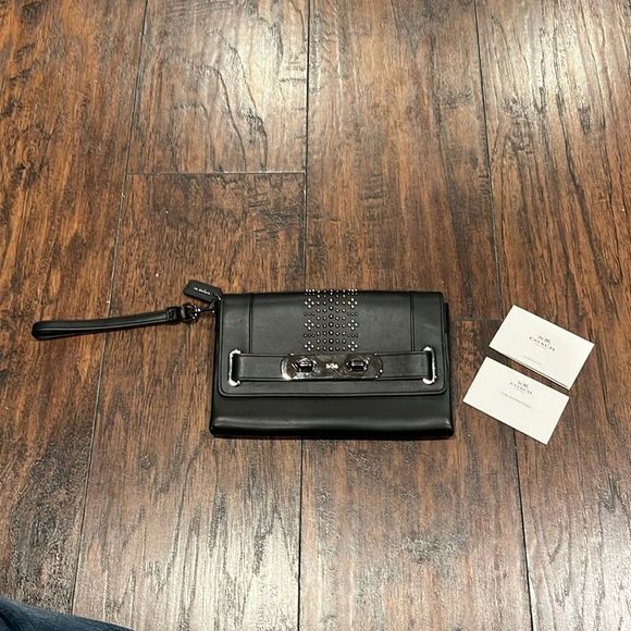 Coach | Bags | Coachswagger Clutch With Bandana Rivets Good Condition ...